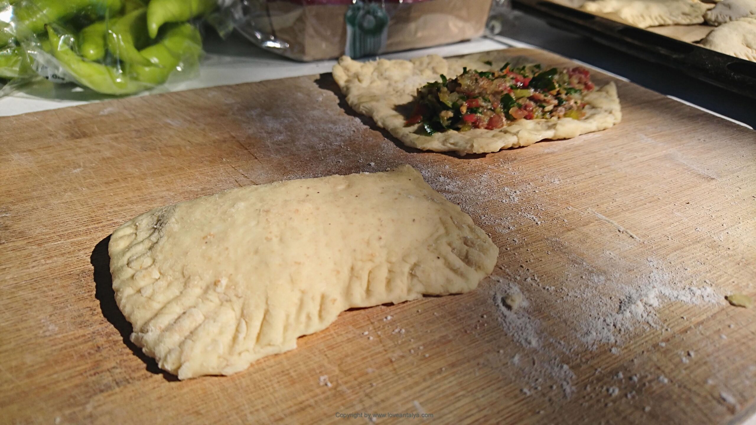 Stuffed bread with meat filling - Love Antalya