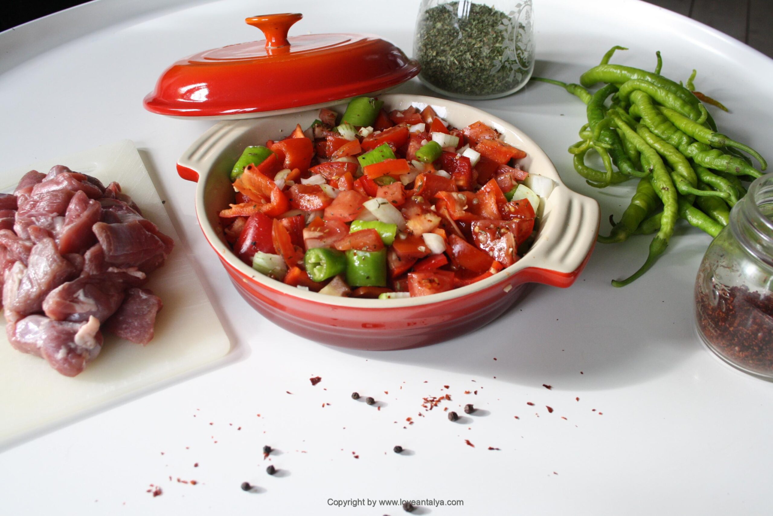 Turkish Belen Tava - meat and vegetables - Love Antalya